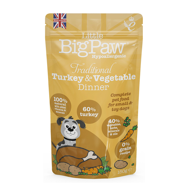 POUCH TRADITIONAL TURKEY & VEGETABLE DINNER (HYPOALLERGENIC) 150g