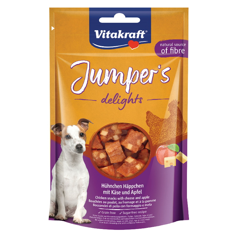 JUMPERS DELIGHTS CHICKEN WITH CHEESE AND APPLE 80g