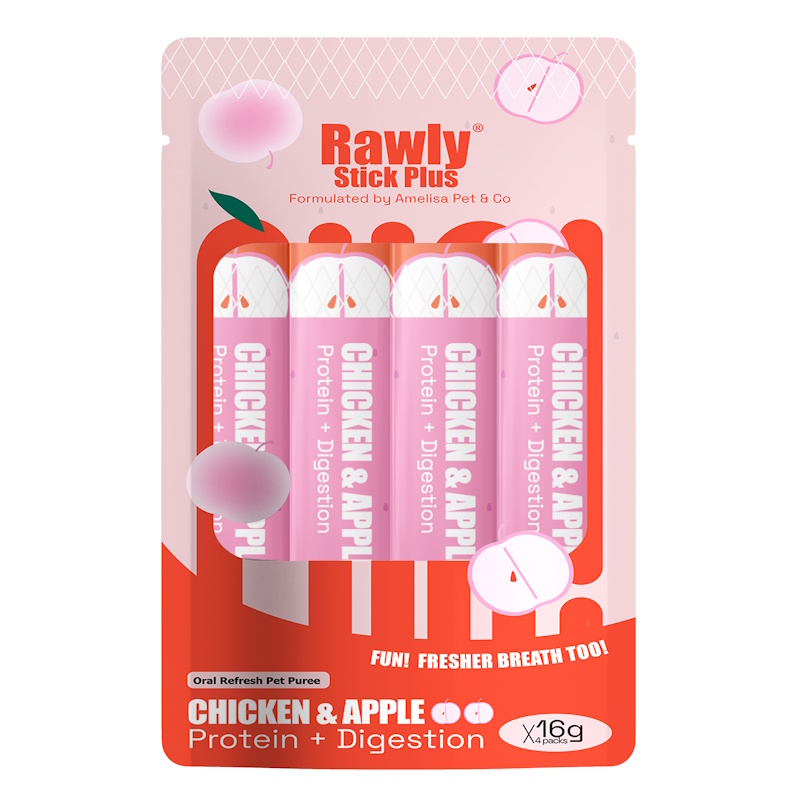 RAWLY STICK PLUS CHICKEN & APPLE (4pcs)