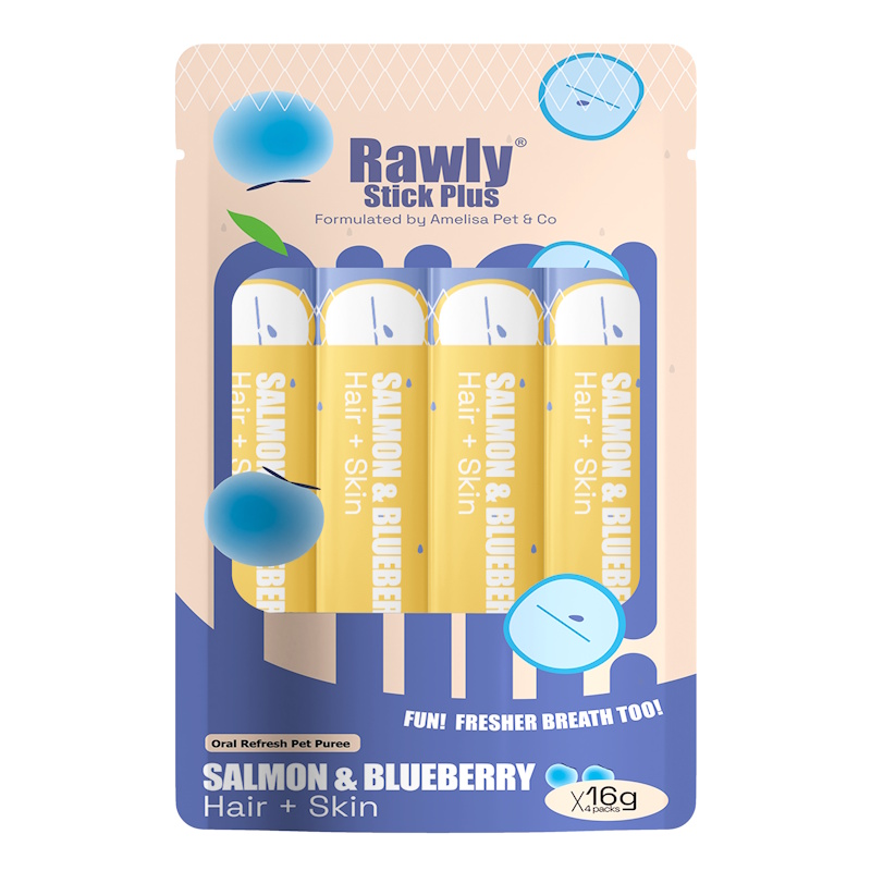 RAWLY STICK PLUS SALMON & BLUEBERRY (4pcs)