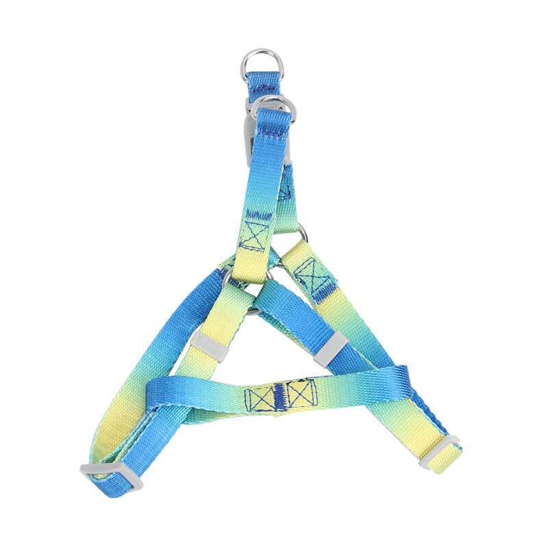 DOG HARNESS GRADIENT (BLUE/YELLOW) (35-45x1.5cm)