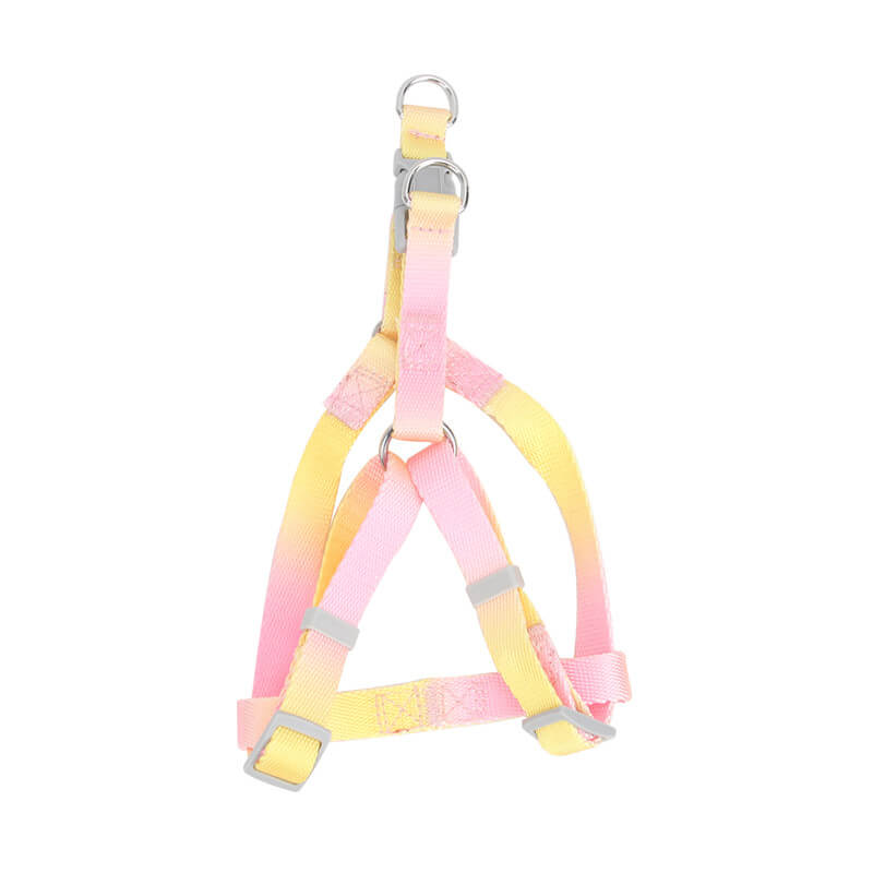 DOG HARNESS GRADIENT (YELLOW/PINK) (35-45x1.5cm)