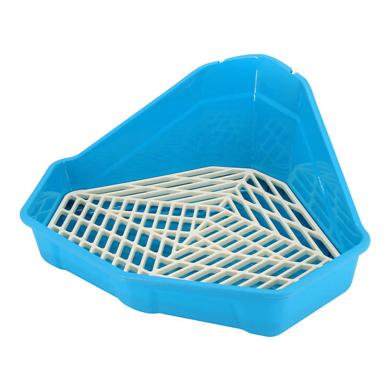 TRIANGLE GRID TOILET (BLUE) (41.7x34.8x19.4cm)