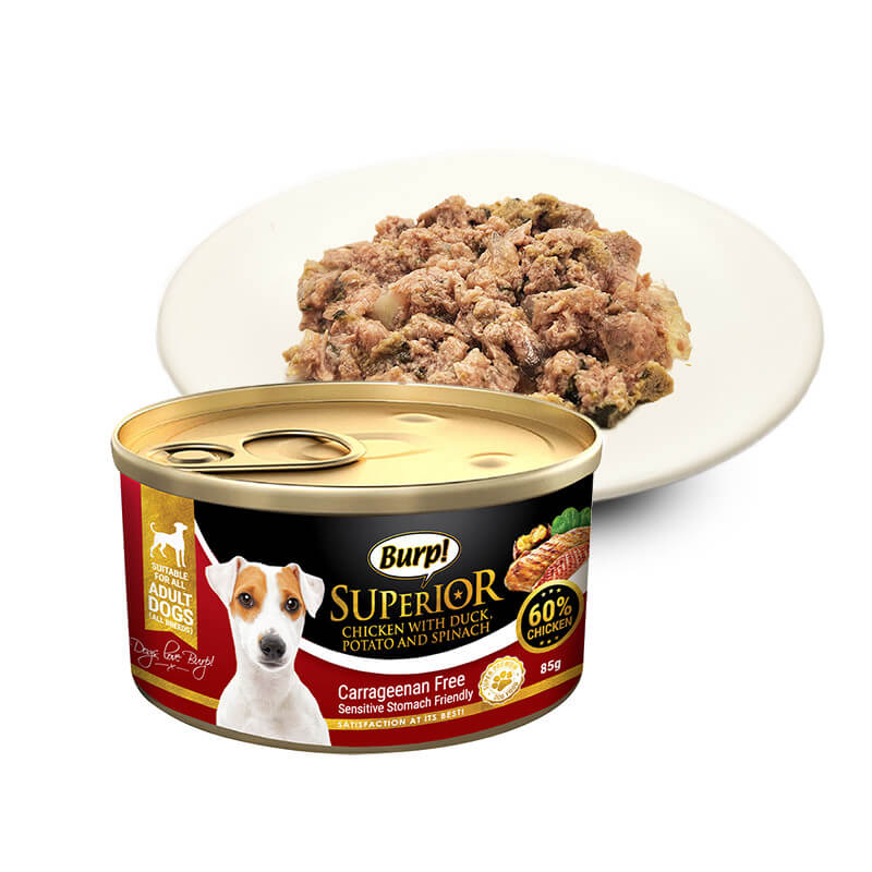 SUPERIOR CHICKEN WITH DUCK, POTATO & SPINACH 85g