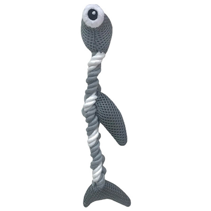 BRAIDED ROPE HAMMERHEAD SHARK (GREY) (SMALL)
