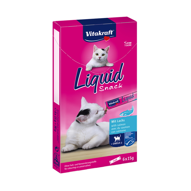 (CAT) LIQUID SNACK SALMON + OMEGA 3 90g