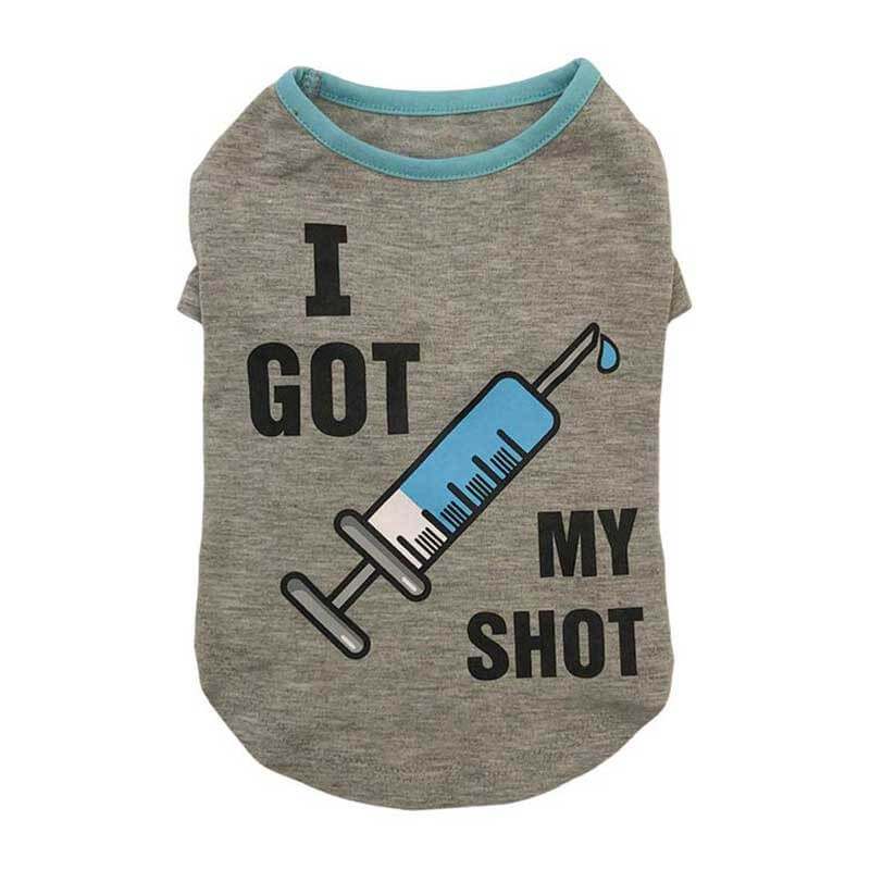 T-SHIRT-SYRINGE I GOT MY SHOT (GREY) (LARGE)